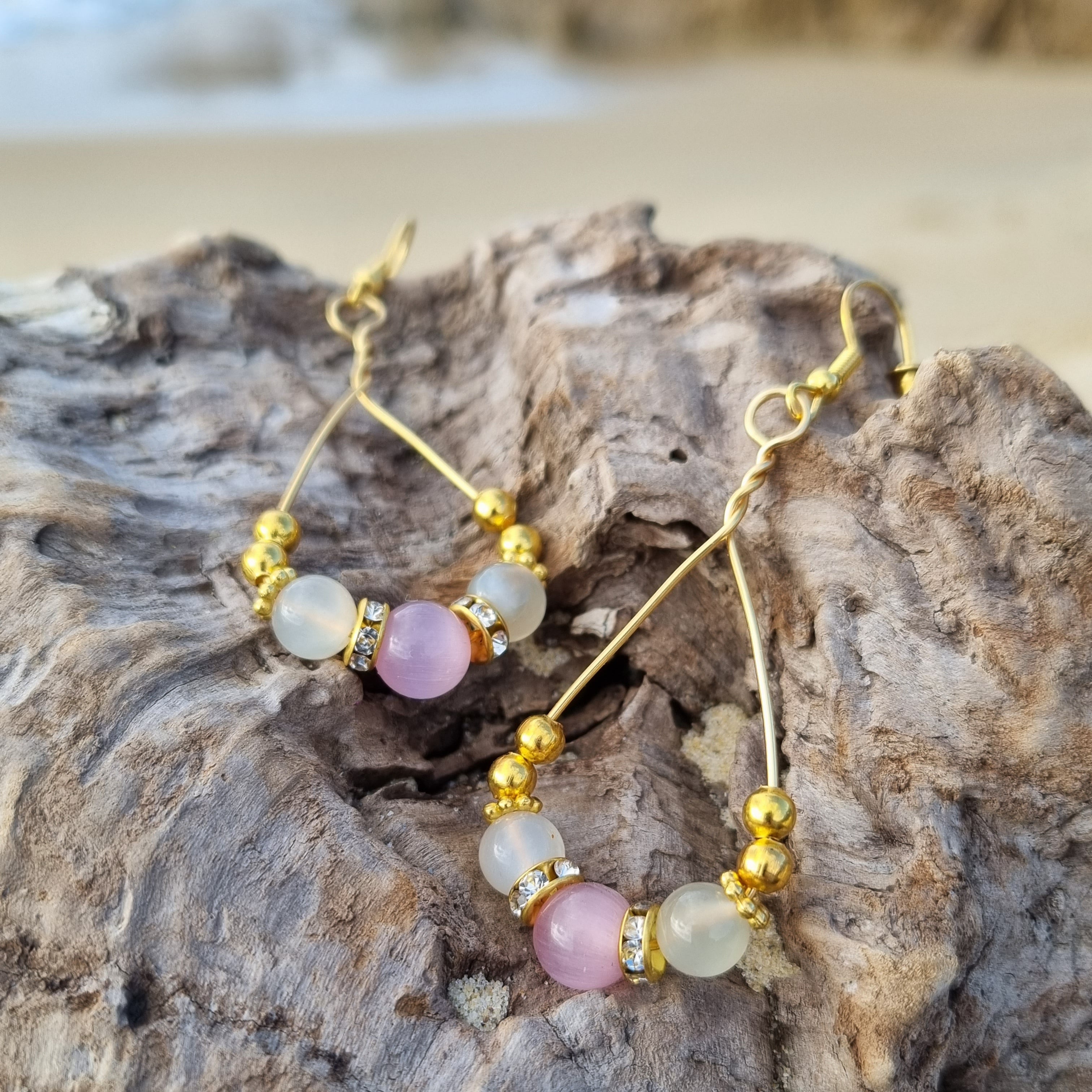 'Venus' Gemstone Bead Teardrop Earrings – Girl in the Garage and Ikuy Art